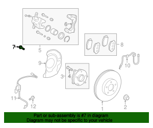 90080-10067 - Disc Brake Caliper Bracket Mounting Bolt - 1998-2020 ...