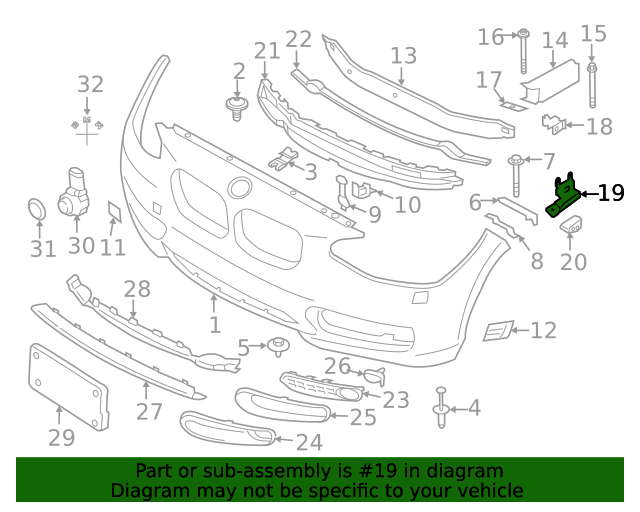 51117266193 - 2012-2020 BMW Lower Bracket (51-11-7-266-193) | BMW of ...