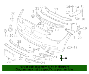 7147234212 - 2014-2023 BMW Bumper Cover Rivet (07-14-7-234-212) | BMW ...