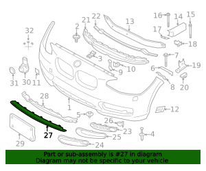 51-11-7-314-334 - Bumper Cover Spacer Panel 2014-2017 BMW ...