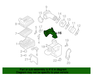 2003-2006 Hyundai Tiburon Intake Duct 28211-2C100 | OEM Parts Online