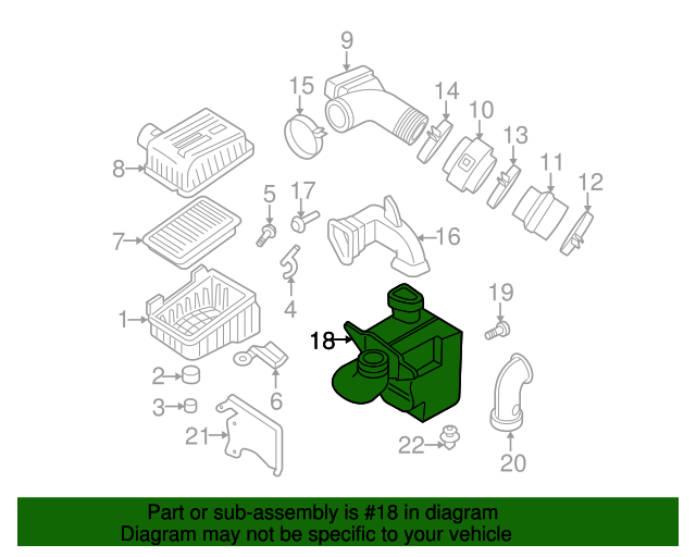 28210-2C500 - Engine Air Intake Resonator 2007-2008 Hyundai Tiburon ...