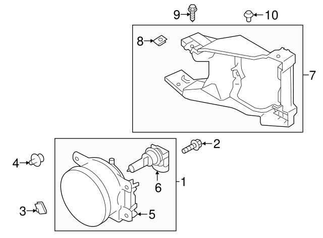 2017-2018 Subaru Forester Lamp Bracket - Driver's Side (LH) 84927SG030 ...