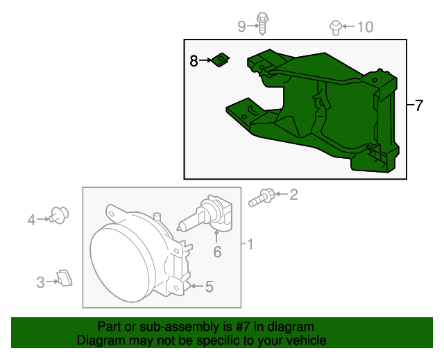 2017-2018 Subaru Forester Lamp Bracket - Driver's Side (LH) 84927SG030 ...