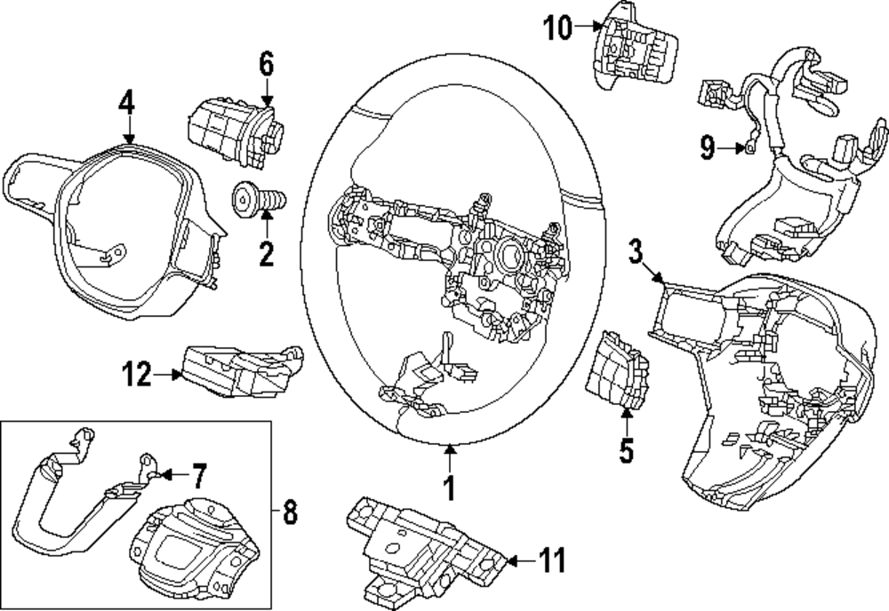 78501-3V0-A90ZA - Steering Wheel 2023-2025 Honda CR-V | Honda Parts Online