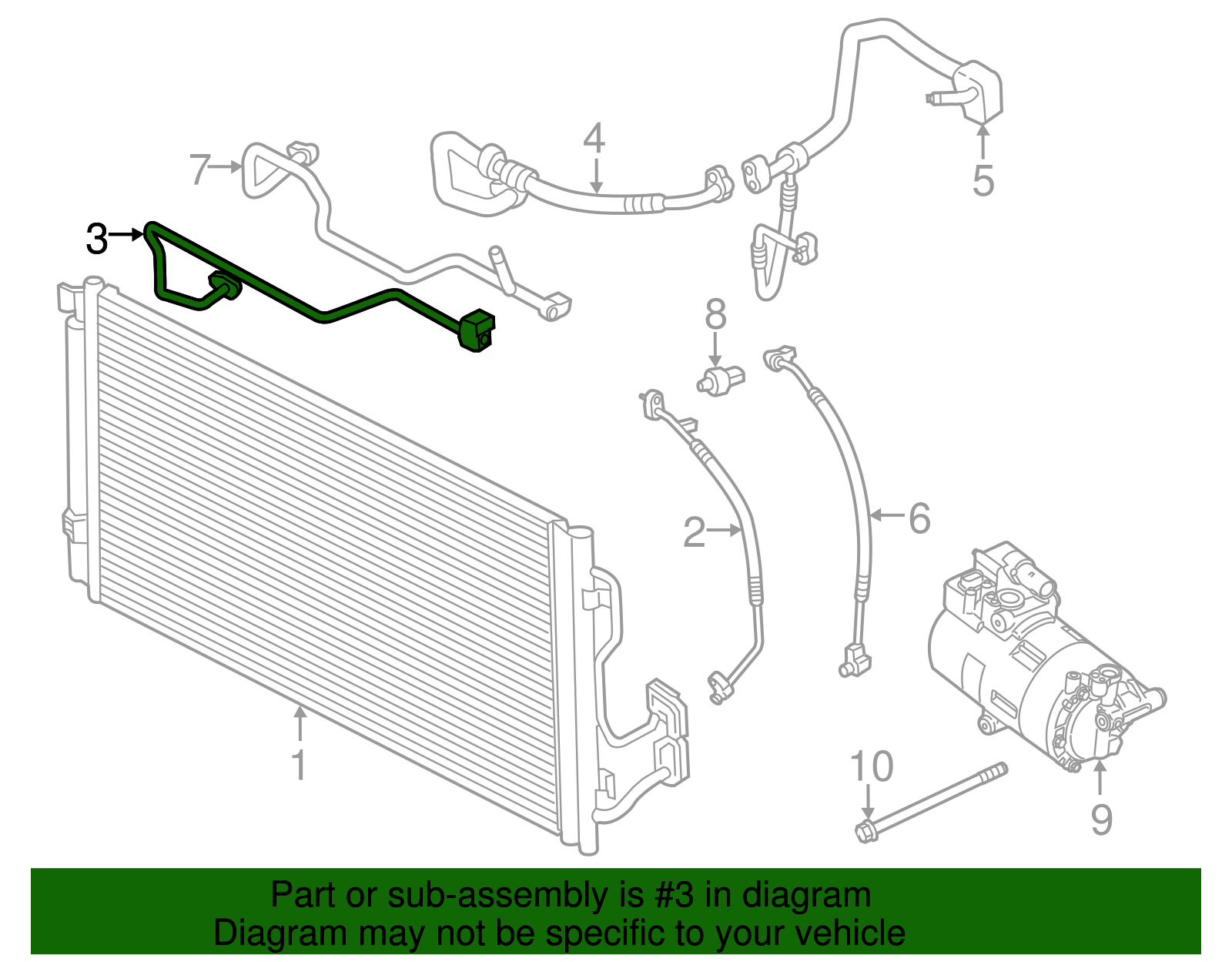 2018-2021 BMW | Pressure Hose | 64-50-9-317-388 | BMW OEM Parts Store