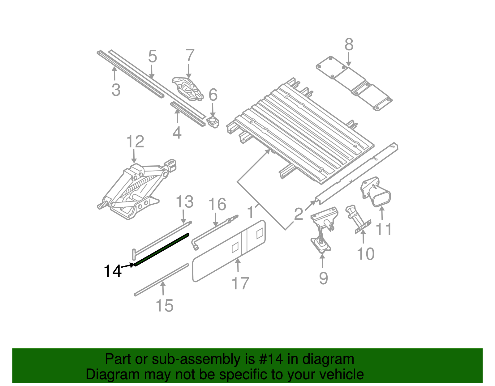 2004-2024 Nissan Tool Kit Rod 99552-7S210 | Melloy Nissan Parts