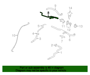 2004-2006 Porsche Cayenne Lower Hose 955-106-051-00 | Porsche Marin