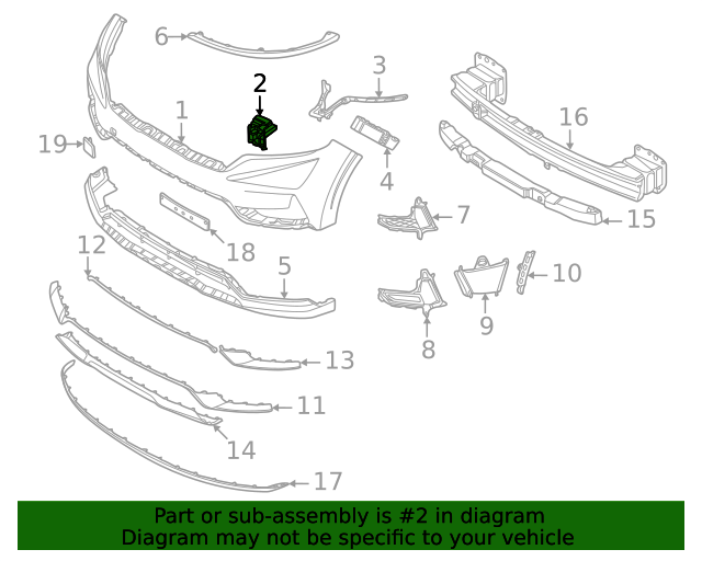 2022 Kia Carnival Center Bracket 865B3-R0000 | TascaParts.com