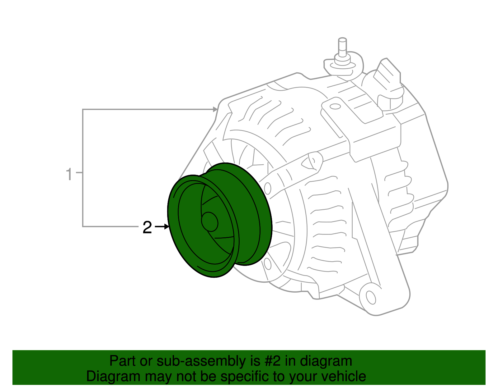 2009-2015 Toyota Alternator Pulley 27415-0W111 | Toyota Parts Center