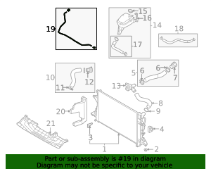 25450-AA400 - Engine Coolant Hose 2021-2024 Hyundai Elantra ...