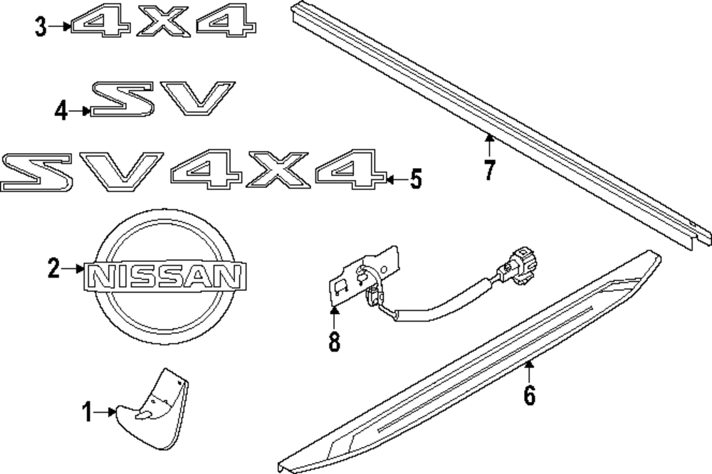 2022-2025 Nissan Frontier Tailgate Emblem 93495-9BU1A | My Nissan Part
