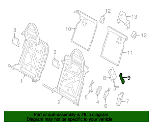 2017-2023 Porsche Panamera Folding Seat Latch Release Handle Bezel 971 ...