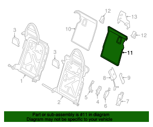 971-885-753-9C0 - Seat Back Panel 2017-2023 Porsche Panamera ...