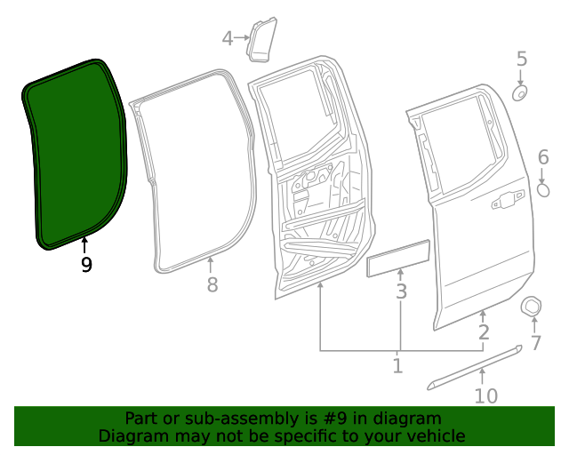 2020-2021 GM Weather-Strip On Body 84655164 | GMPartsDirect.com
