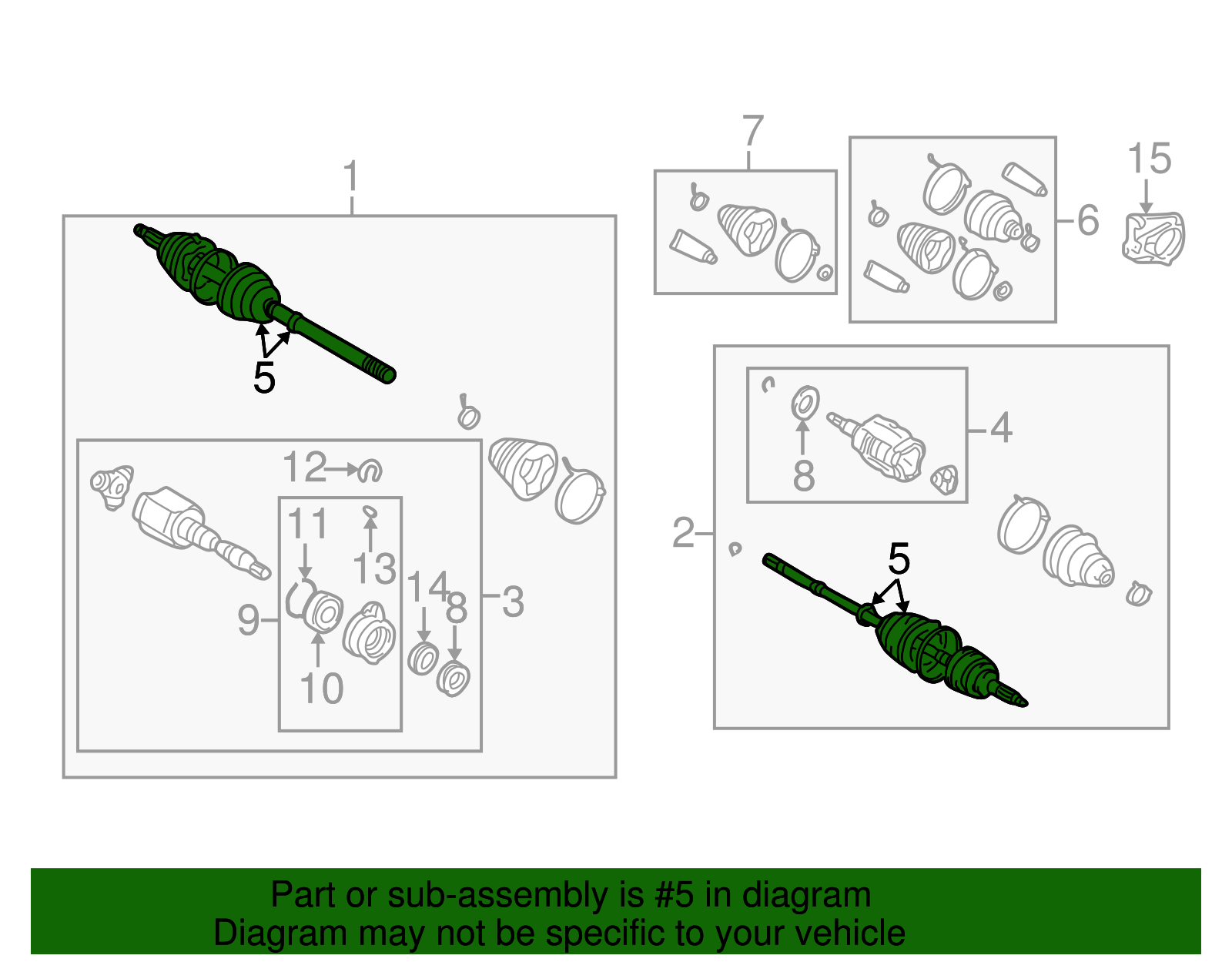 Shaft Set, Outboard 43470-80096 | Retail Performance Auto Parts