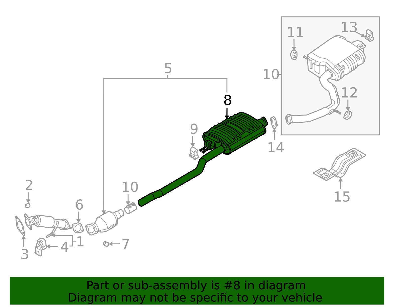 2025 Hyundai Santa Cruz Center Muffler 28650-K5390 | Hyundai Wholesale ...