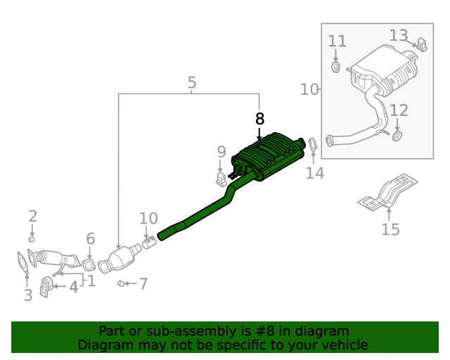 28650-K5380 - Exhaust Muffler 2022-2024 Hyundai Santa Cruz | AutoNation ...