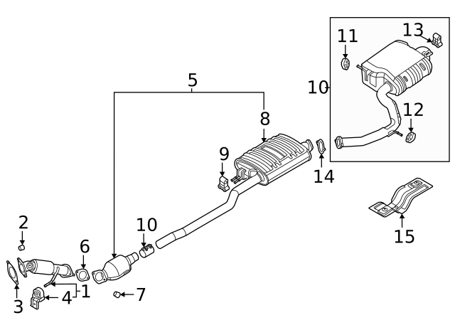 28650-K5380 - Exhaust Muffler 2022-2024 Hyundai Santa Cruz | AutoNation ...
