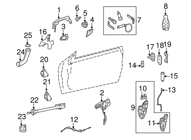 221-720-75-35 - Lock Actuator 2007-2014 Mercedes-Benz | AutoNationParts.com