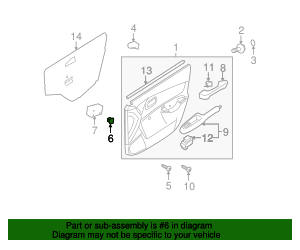 2003-2020 Kia Door Trim Panel Retainer Nut 14910-05000 | TascaParts.com