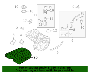 2021-2023 Hyundai Santa Fe Fuel Tank Shield 31220-P2000 | OEM Parts Online