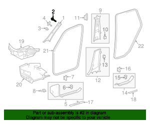 2010-2021 Mercedes-Benz Body A-Pillar Trim Panel Screw 000000-001147 ...