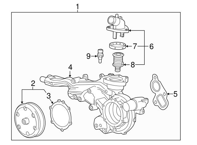 2014-2024 GM Engine Coolant Thermostat Housing Gasket 12620318 GM ...