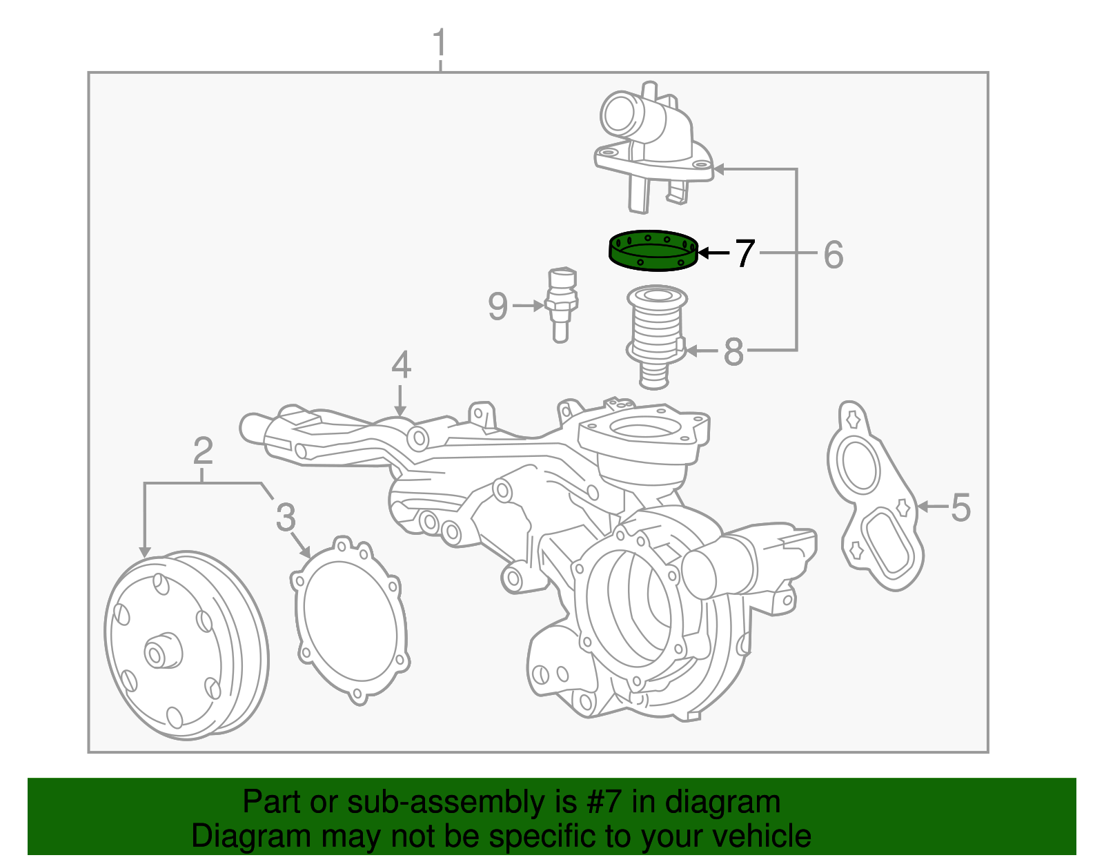 2014-2025 GM Engine Coolant Thermostat Housing Gasket 12620318 GM ...