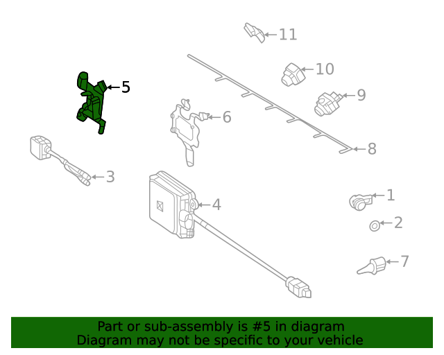 2478859005 - Distance Sensor Bracket 2020-2021 Mercedes-Benz GLB 250 ...