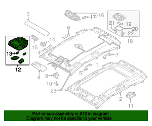 2013-2016 Hyundai Map Lamp Assembly 92800-B8200-OM | Hyundai Wholesale ...