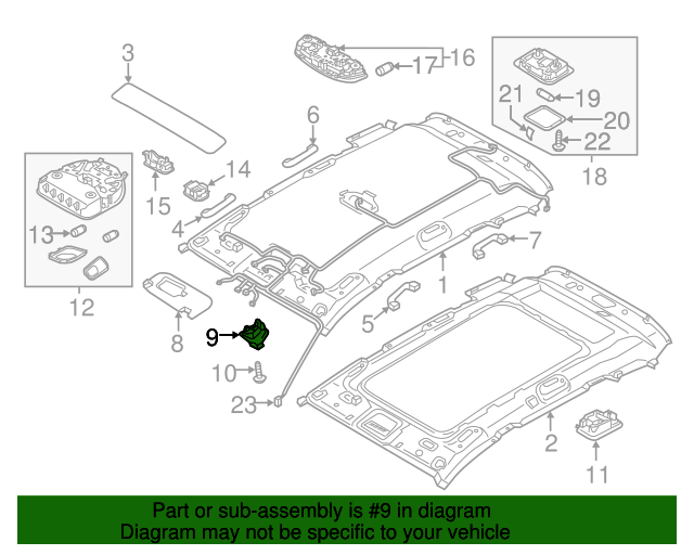 2013-2019 Hyundai Sun-Visor Retainer 85235-1U000-OM | OEM Parts Online