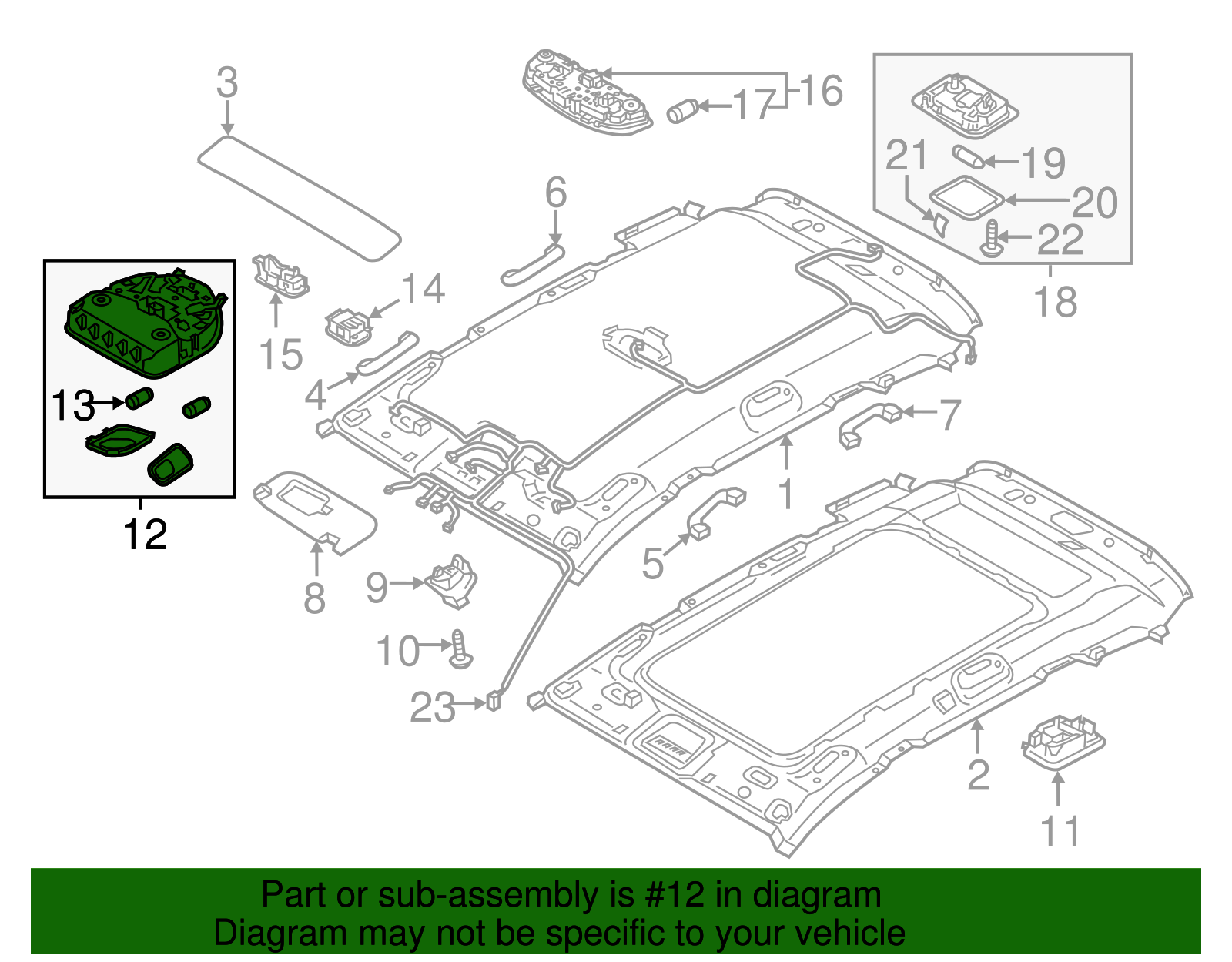 Hyundai - 92800-2W500-VYN - Map Lamp Assembly - 2017-2019 Hyundai | OEM ...