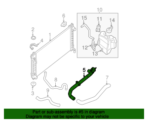 2007-2013 Nissan Altima Upper Hose 21501-9HA0A | Pro Nissan Parts