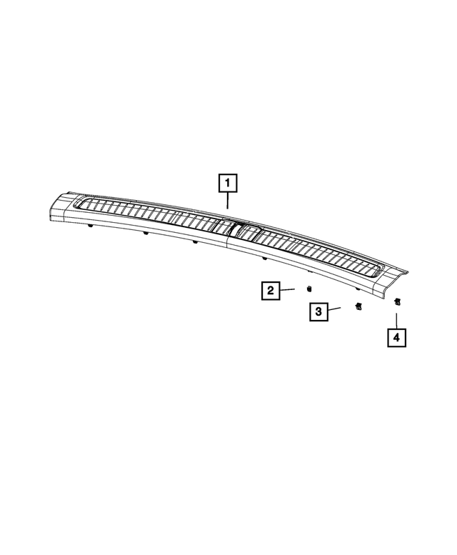 2022-2024 Jeep Grand Wagoneer Lift-Gate Scuff Plate 6LF71TX7AE | Mopar ...
