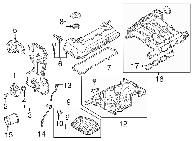 2017-2018 Nissan Rogue Sport Valve Cover 13264-2GF0A | Pro Nissan Parts
