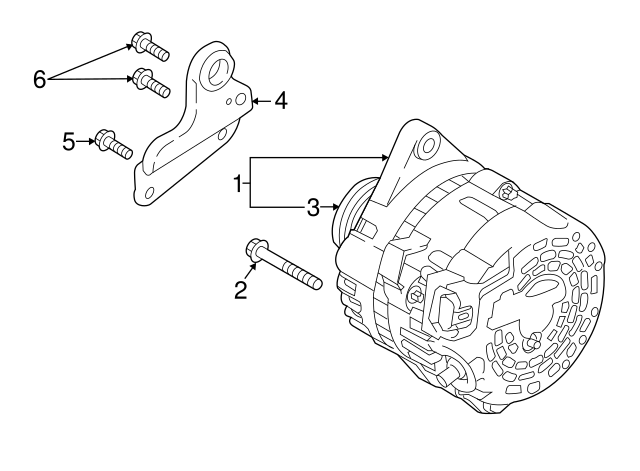 37462-03280 - Alternator Bracket Bolt - 2017-2020 Hyundai Elantra ...