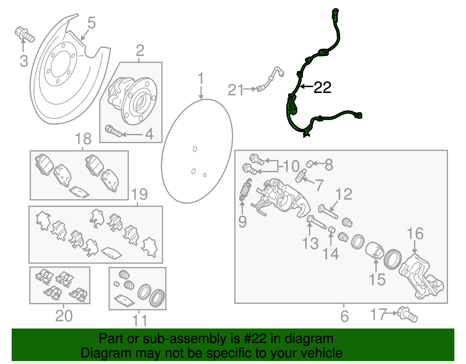 2013-2016 Mitsubishi Outlander Sport Rear Speed Sensor 4670B416 ...