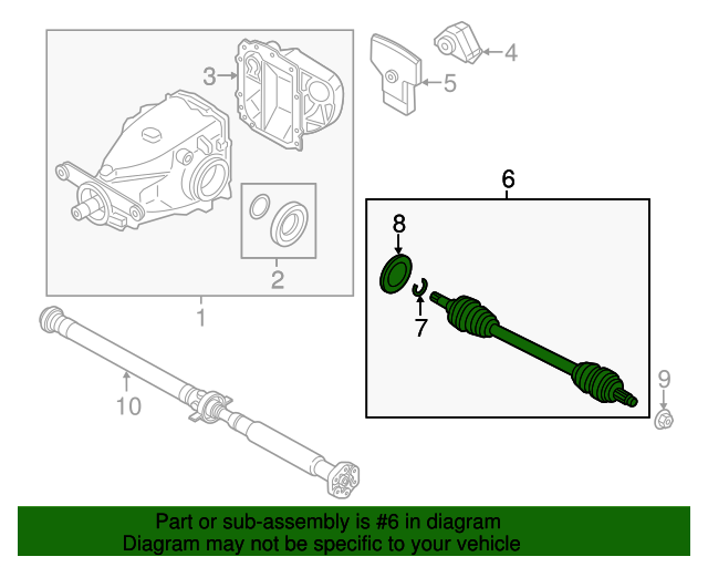 33-20-7-637-445 - Axle Assembly - 2012-2020 BMW | BMWPartsHub