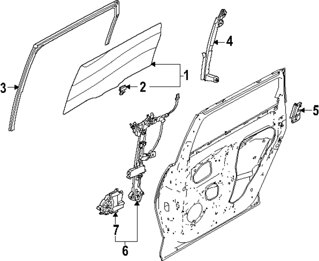 83420-DO020 - Door Glass 2024 Kia EV9 | Kia.Parts Store
