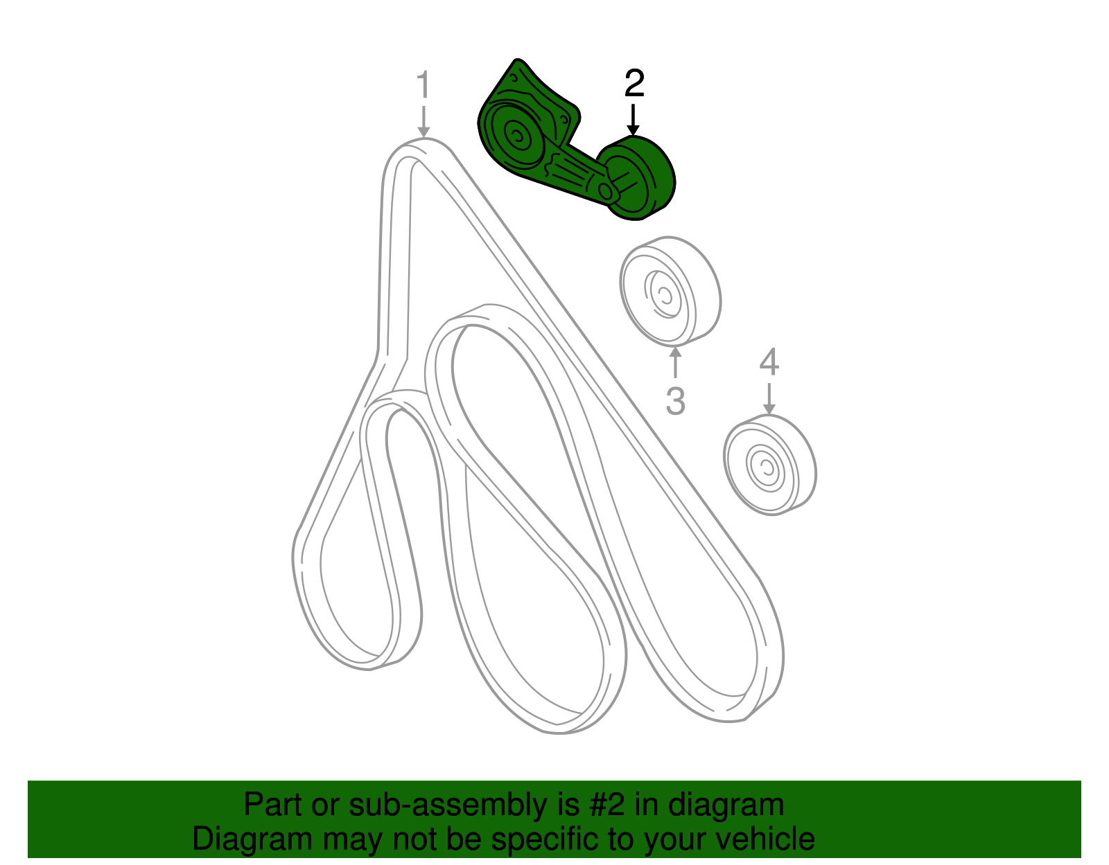 2000-2019 Ford Motorcraft™ Accessory Drive Belt Tensioner Assembly BT ...