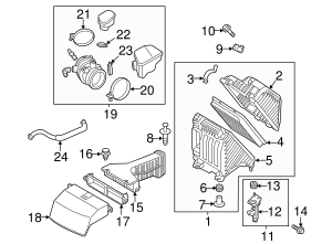28210-B8100 - Engine Air Intake Hose 2013-2019 Hyundai ...