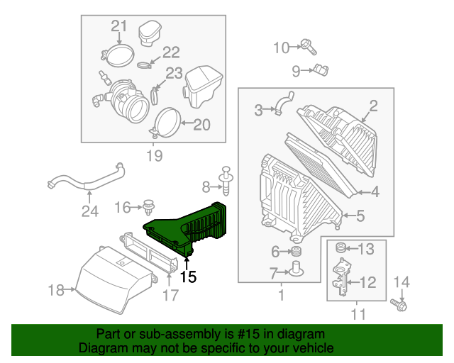 2013-2019 Hyundai Engine Air Intake Hose 28210-B8100 | AutoNationParts.com