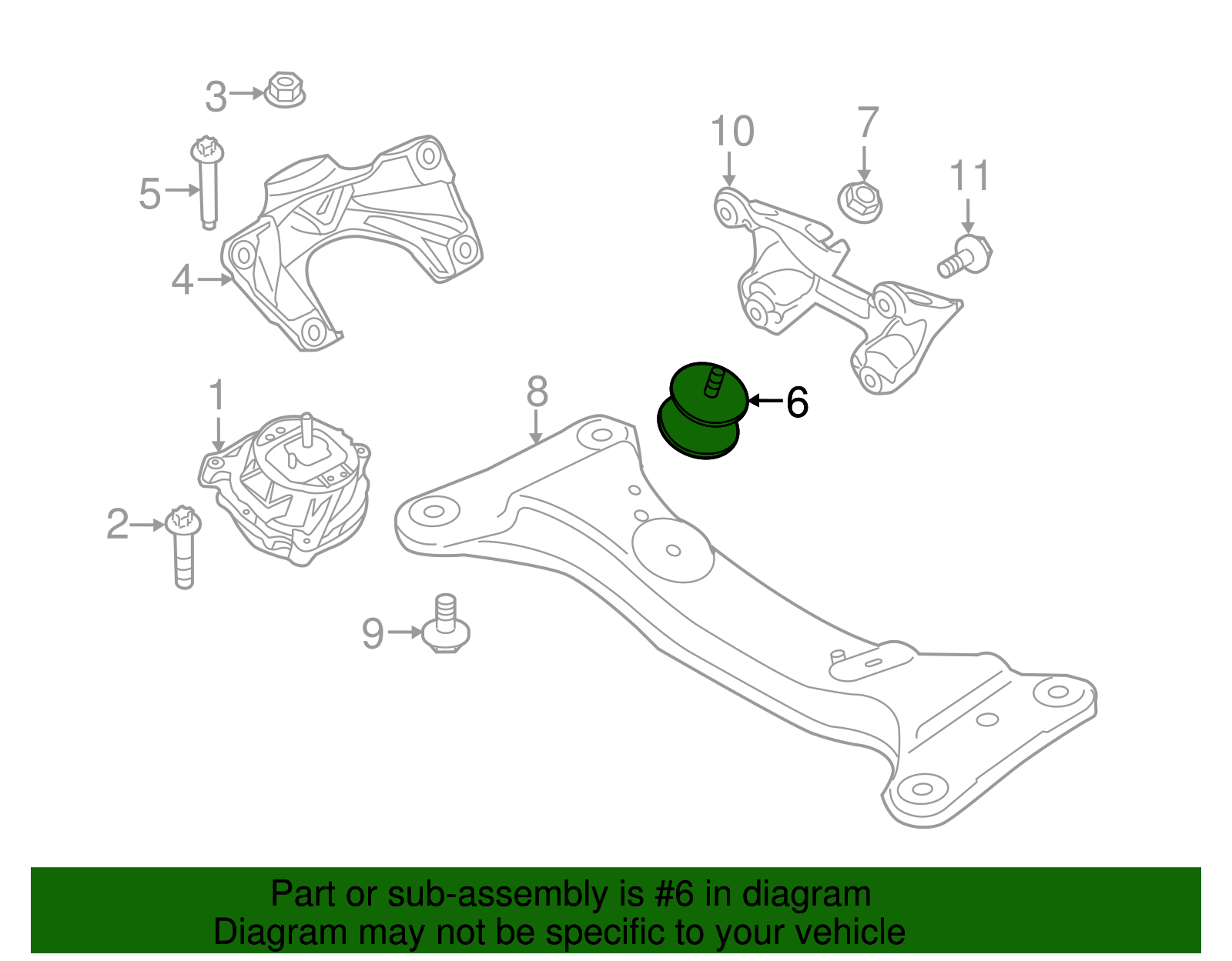 22312284819 - 2015-2021 BMW Trans Mount (22-31-2-284-819) | BMW of ...