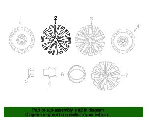 2018 Toyota Camry Wheel Alloy 17 Inch 42611-33C40 | Toyota Parts Center