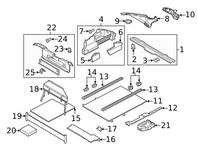 971-868-828-A-1E0 - Trunk Trim Panel Insert 2017-2023 Porsche Panamera ...
