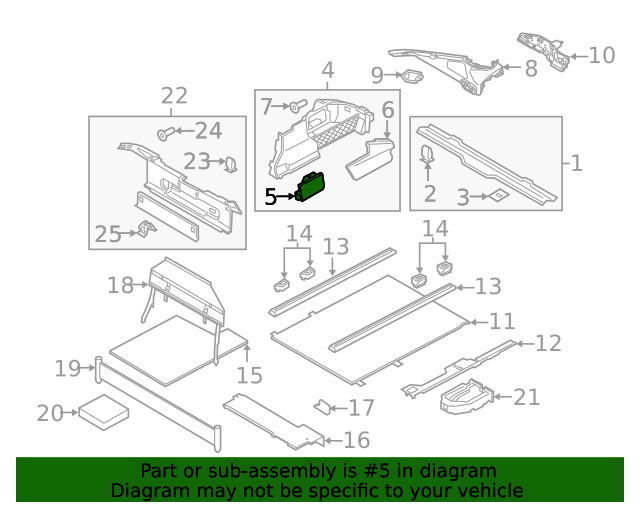 971-868-828-A-1E0 - Trunk Trim Panel Insert 2017-2023 Porsche Panamera ...