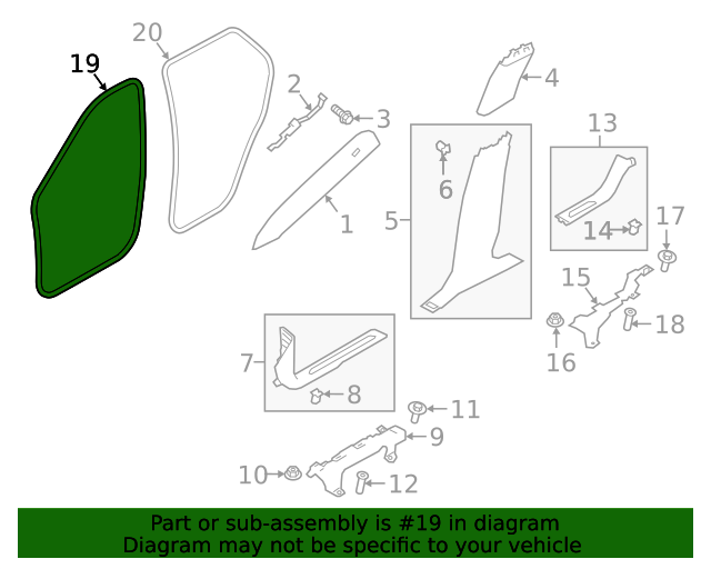 Genuine OEM Weather-Strip On Body Part# LR128752 Fits 2020-2023 Land ...