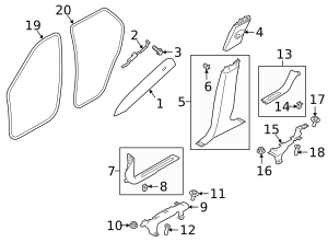 Genuine OEM Weather-Strip On Body Part# LR128752 Fits 2020-2023 Land ...