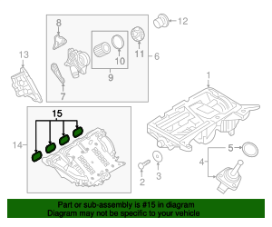 Genuine BMW 11-61-2-297-462 | Engine Intake Manifold Gasket Set | FREE ...